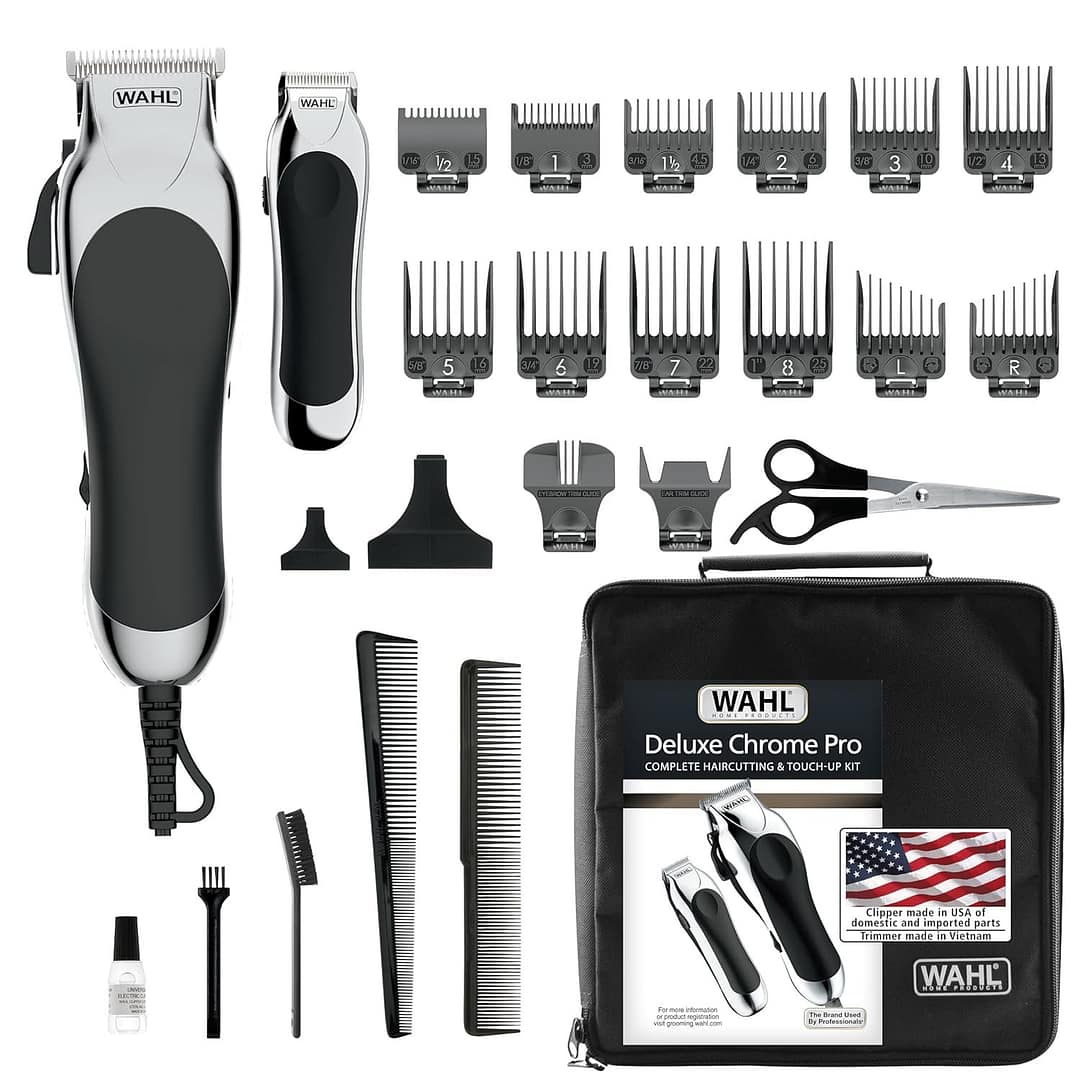 ExploreUno | Wahl Clipper USA Deluxe Corded Chrome Pro, Complete Hair ...